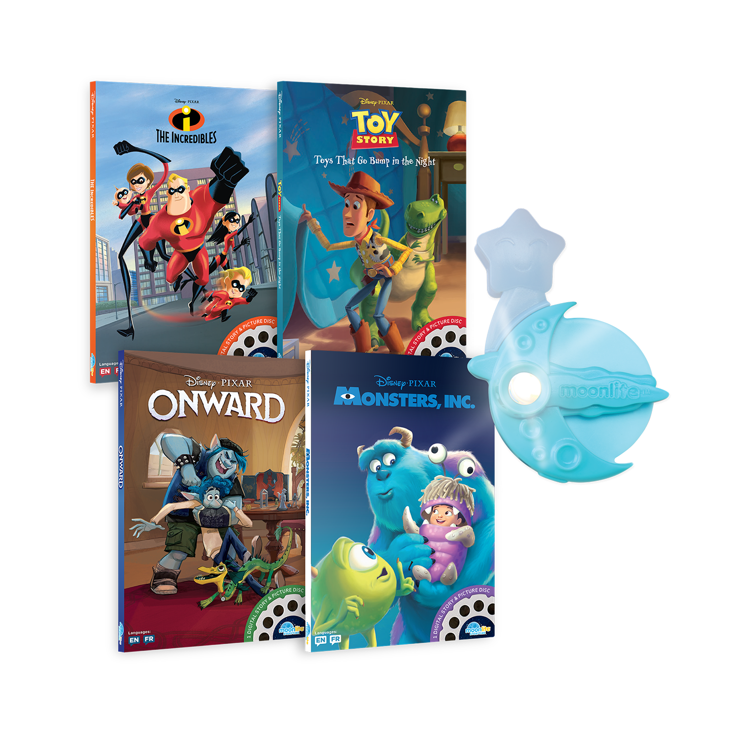 Disney Pixar 4-Story Collection with Projector – Moonlite Wholesale